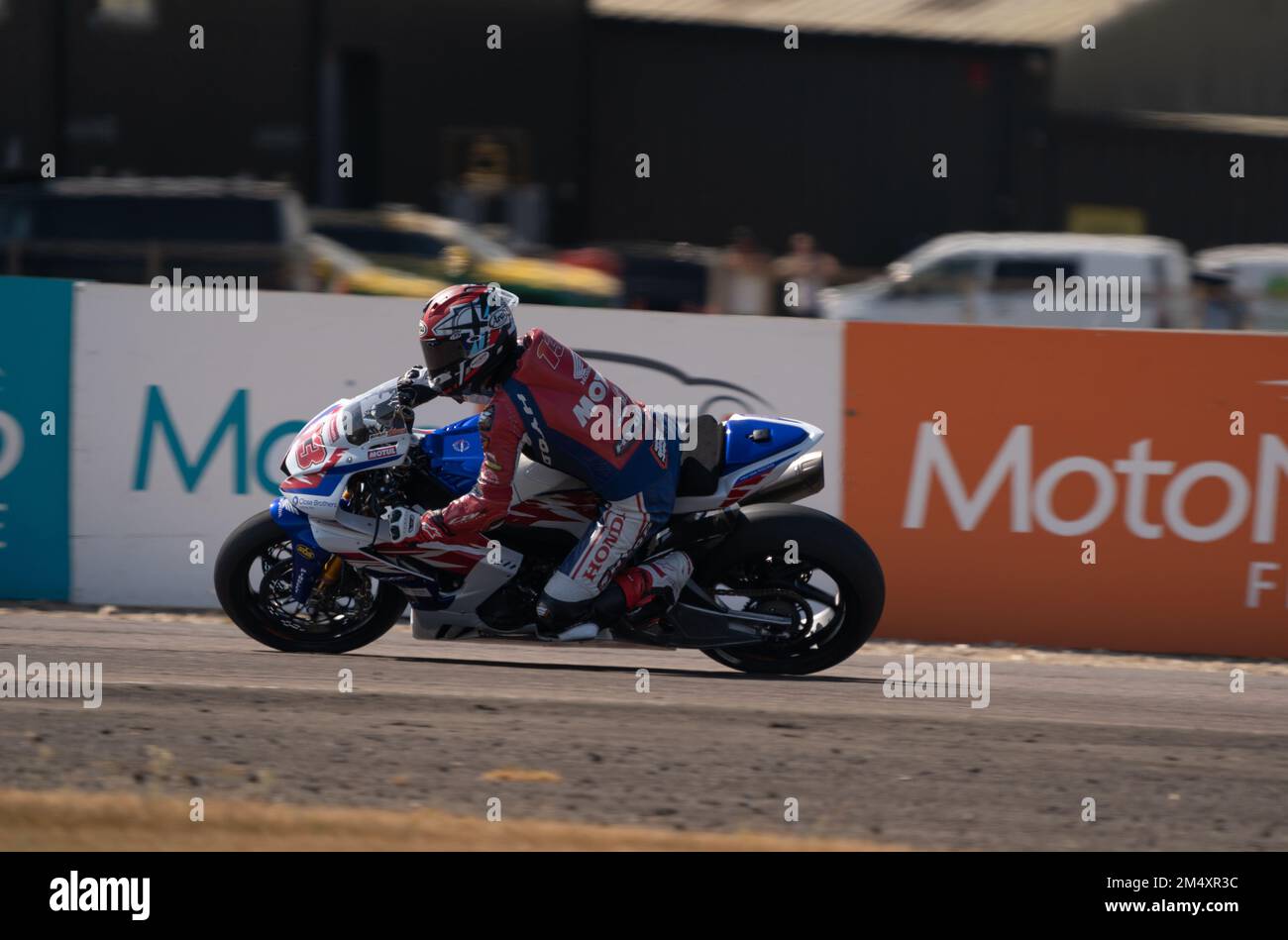 British Super Bikes Thruxton Race Circuit Sunday Race Day Stock Photo ...