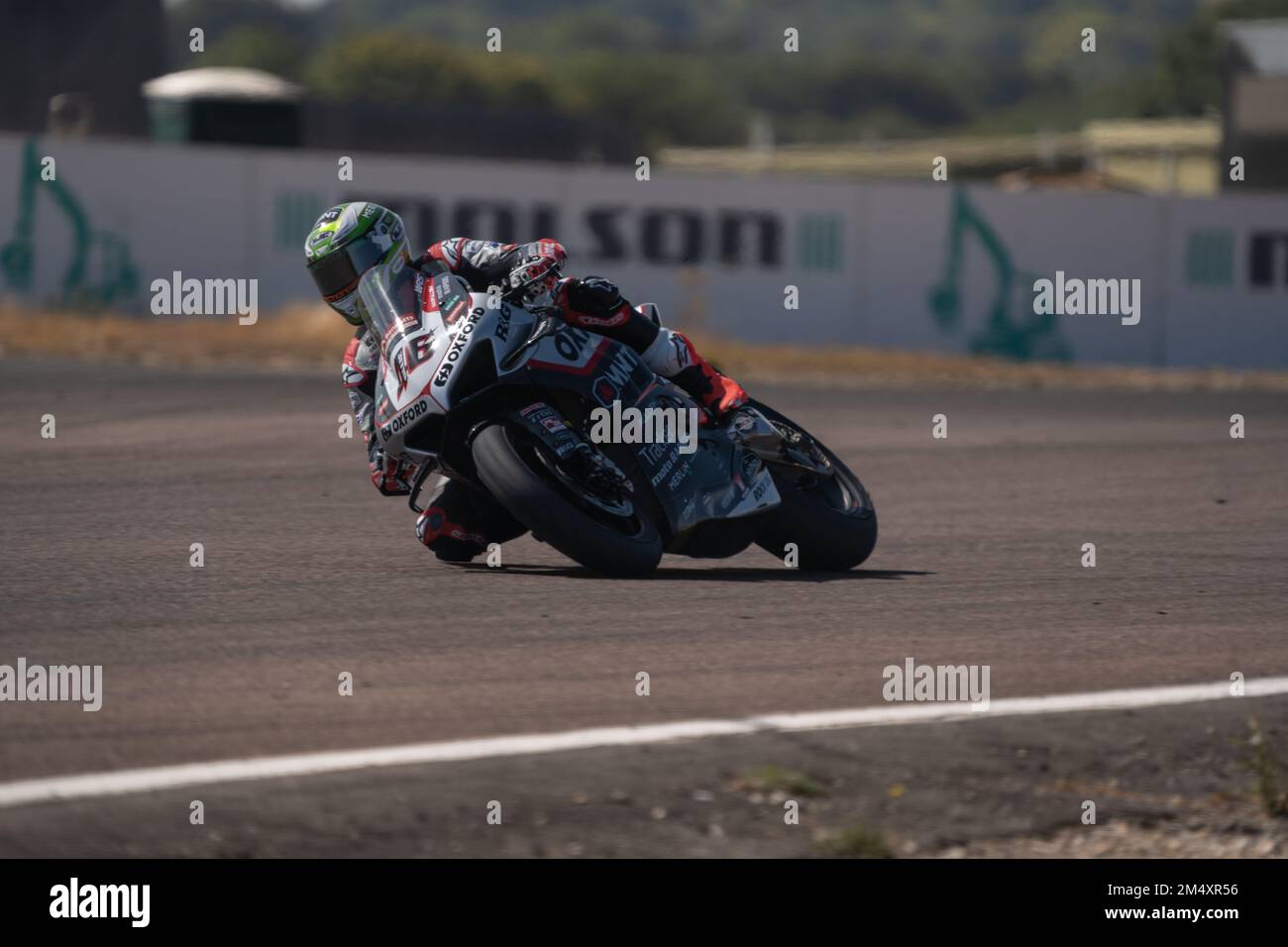 British Super Bikes Thruxton Race Circuit Sunday Race Day Stock Photo ...