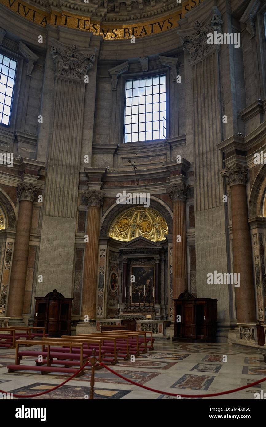 Vatican City, Vatican -September 24, 2022 - Interior of Saint Peter's ...