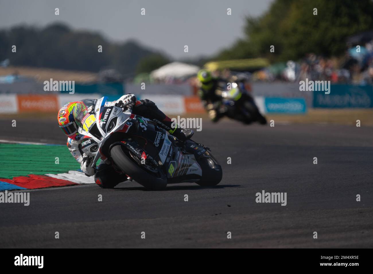 British Super Bikes Thruxton Race Circuit Sunday Race Day Stock Photo ...
