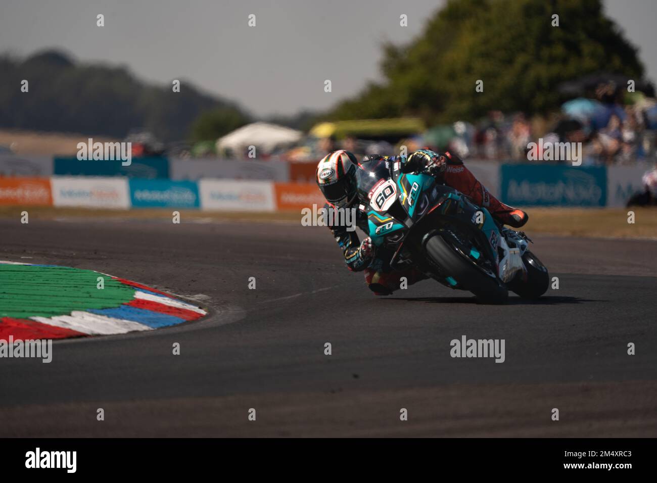 British Super Bikes Thruxton Race Circuit Sunday Race Day Stock Photo ...