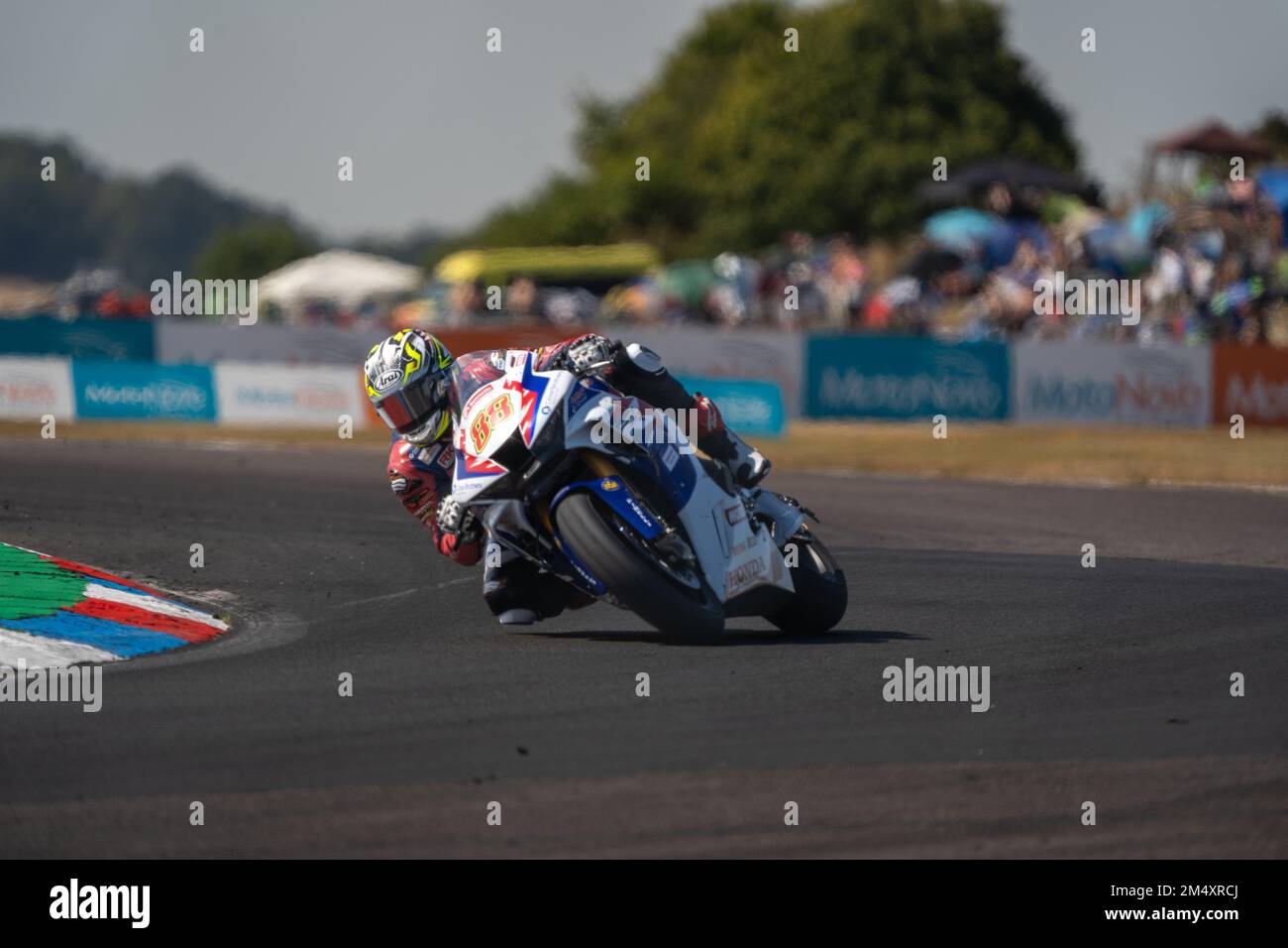 British Super Bikes Thruxton Race Circuit Sunday Race Day Stock Photo ...