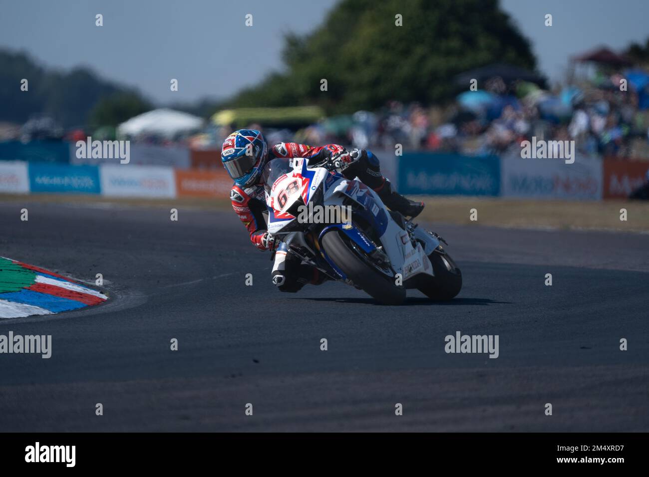 British Super Bikes Thruxton Race Circuit Sunday Race Day Stock Photo ...