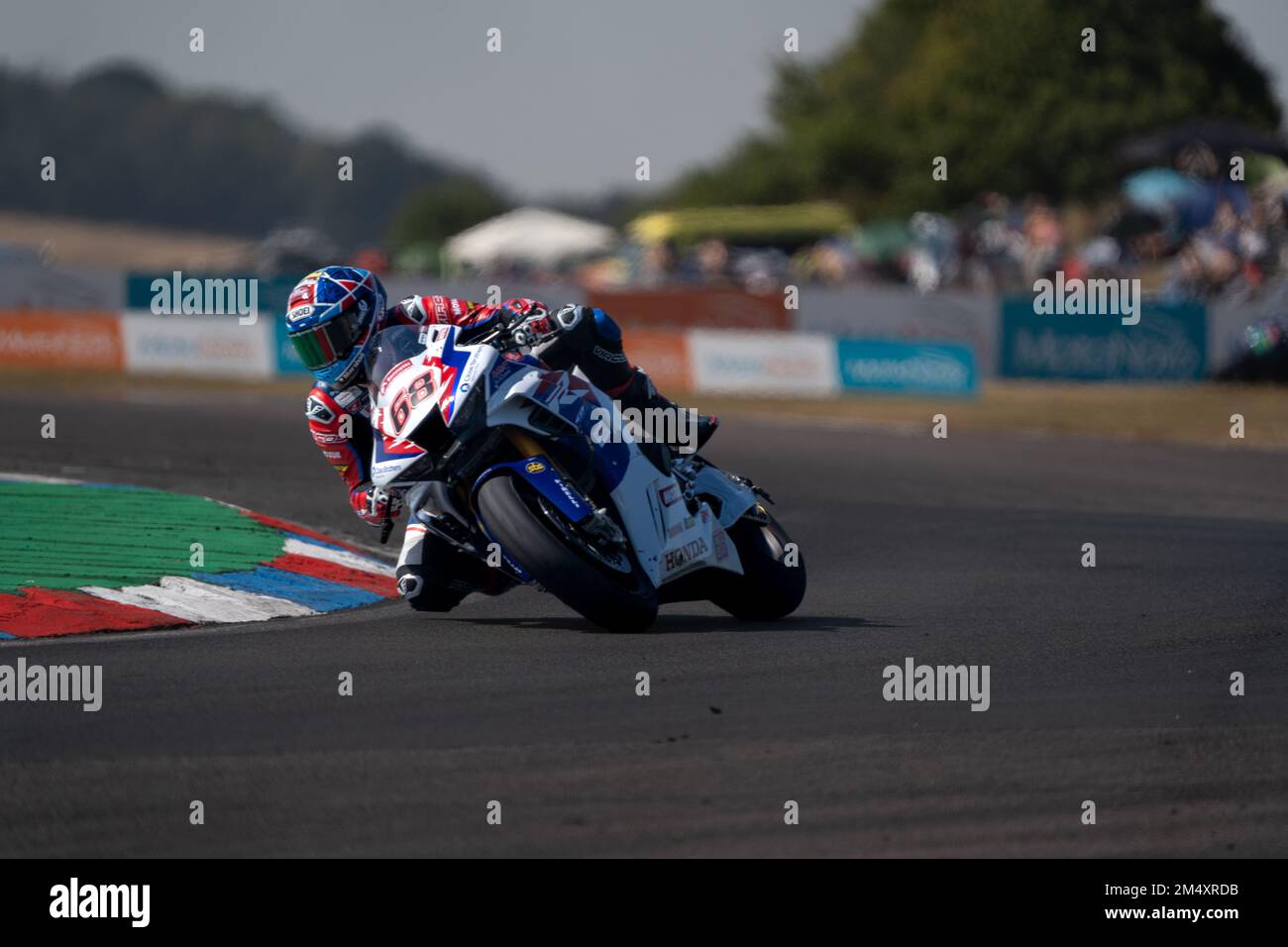 British Super Bikes Thruxton Race Circuit Sunday Race Day Stock Photo ...