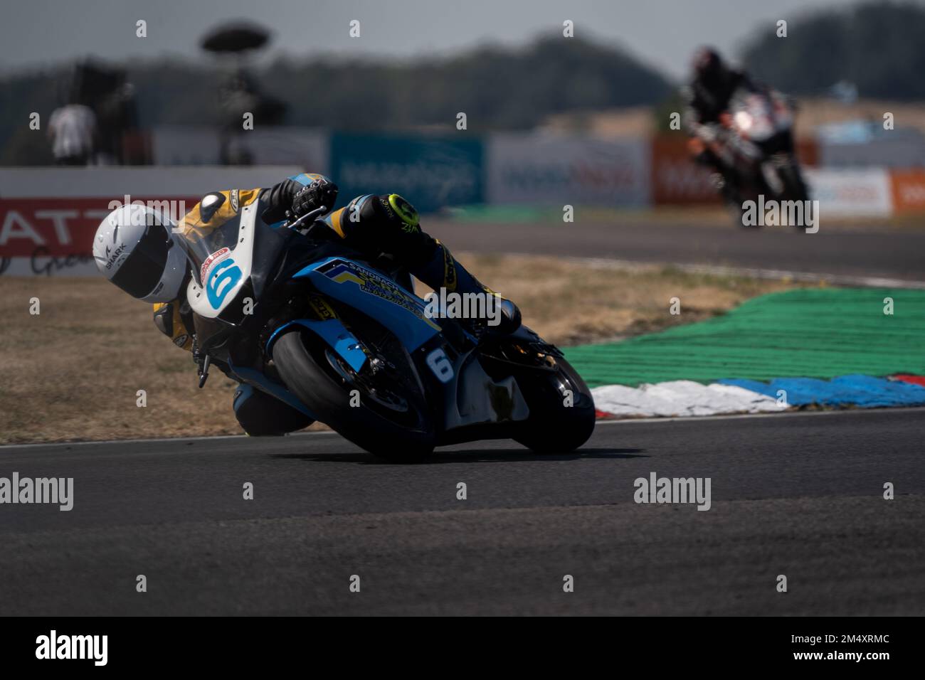 British Super Bikes Thruxton Race Circuit Sunday Race Day Stock Photo ...
