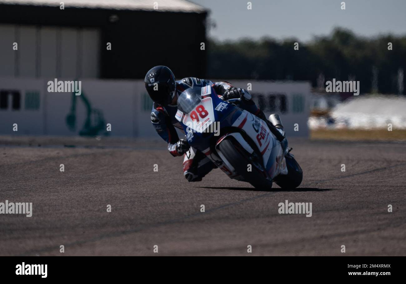 British Super Bikes Thruxton Race Circuit Sunday Race Day Stock Photo ...