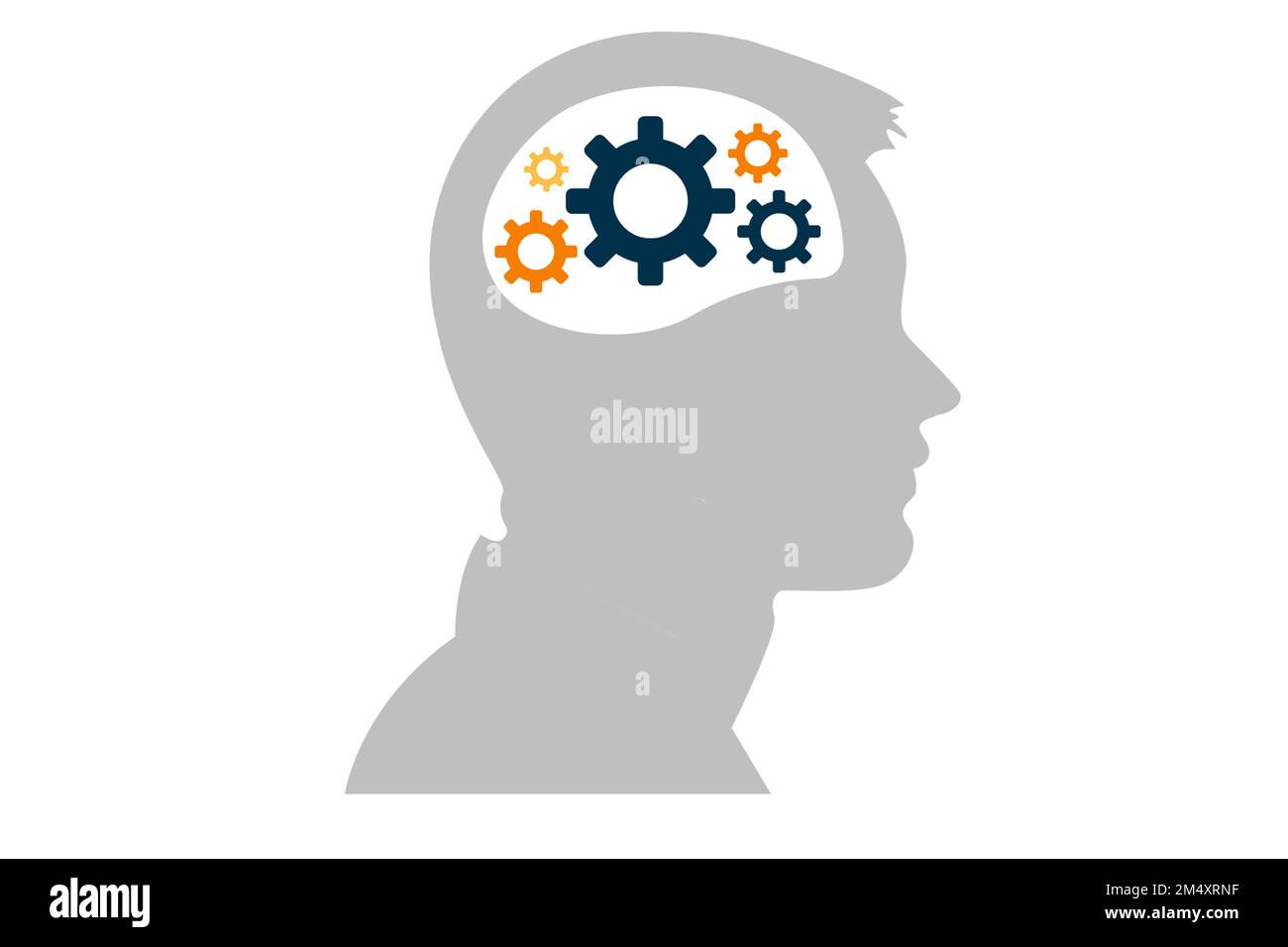 Human thinking illustration design Cut Out Stock Images & Pictures - Alamy