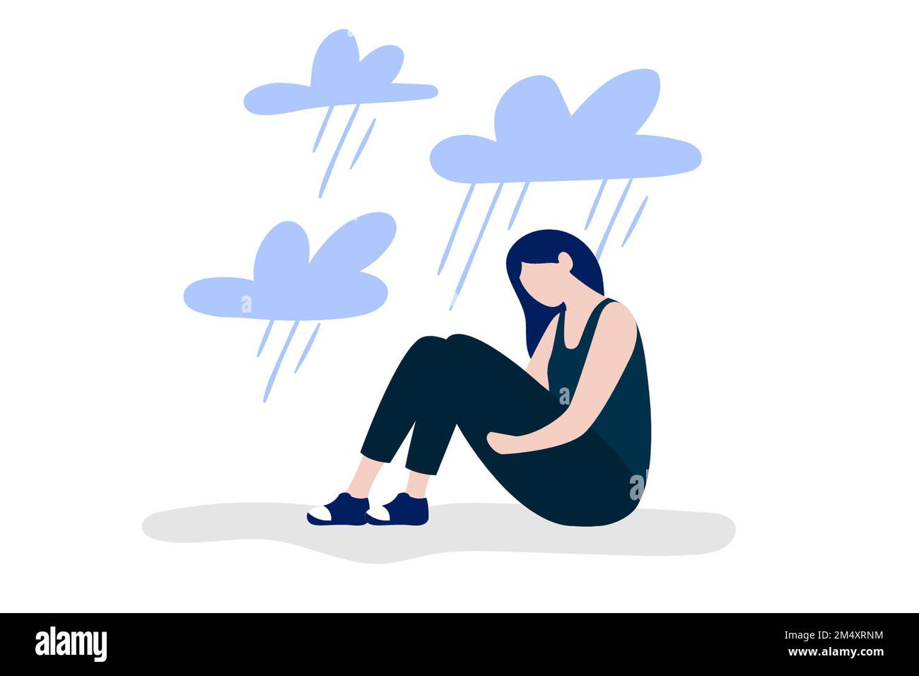 Lonely Girl In Rain Anime