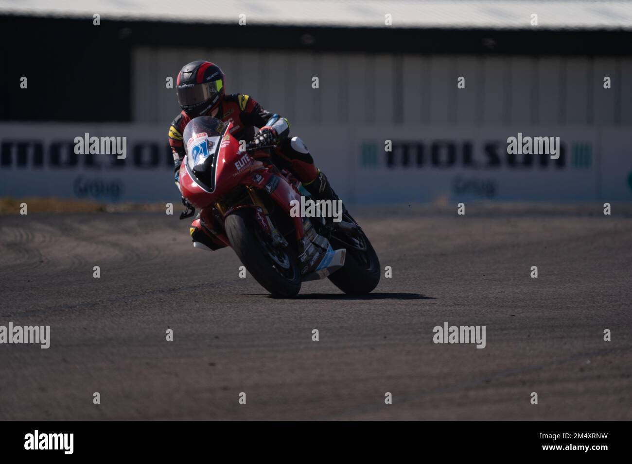 British Super Bikes Thruxton Race Circuit Sunday Race Day Stock Photo ...