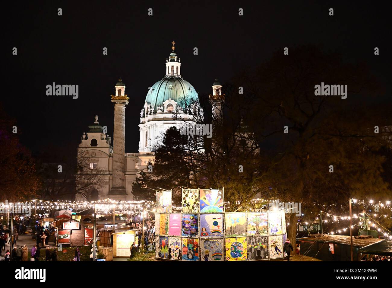 Vienna, Austria. December 23, 2022. Art Advent Advent market at ...