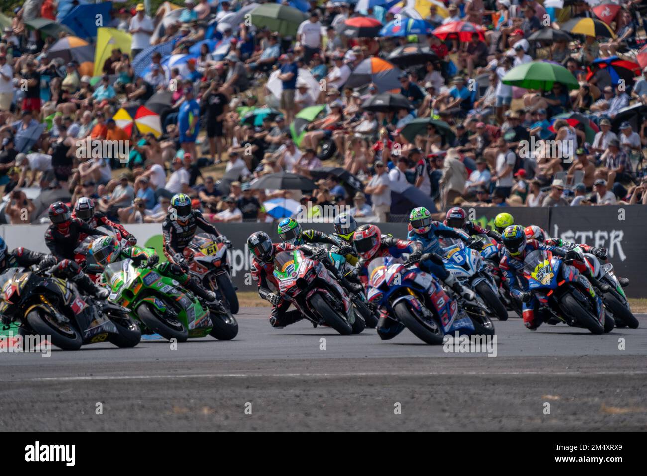 British Super Bikes Thruxton Race Circuit Sunday Race Day Stock Photo ...