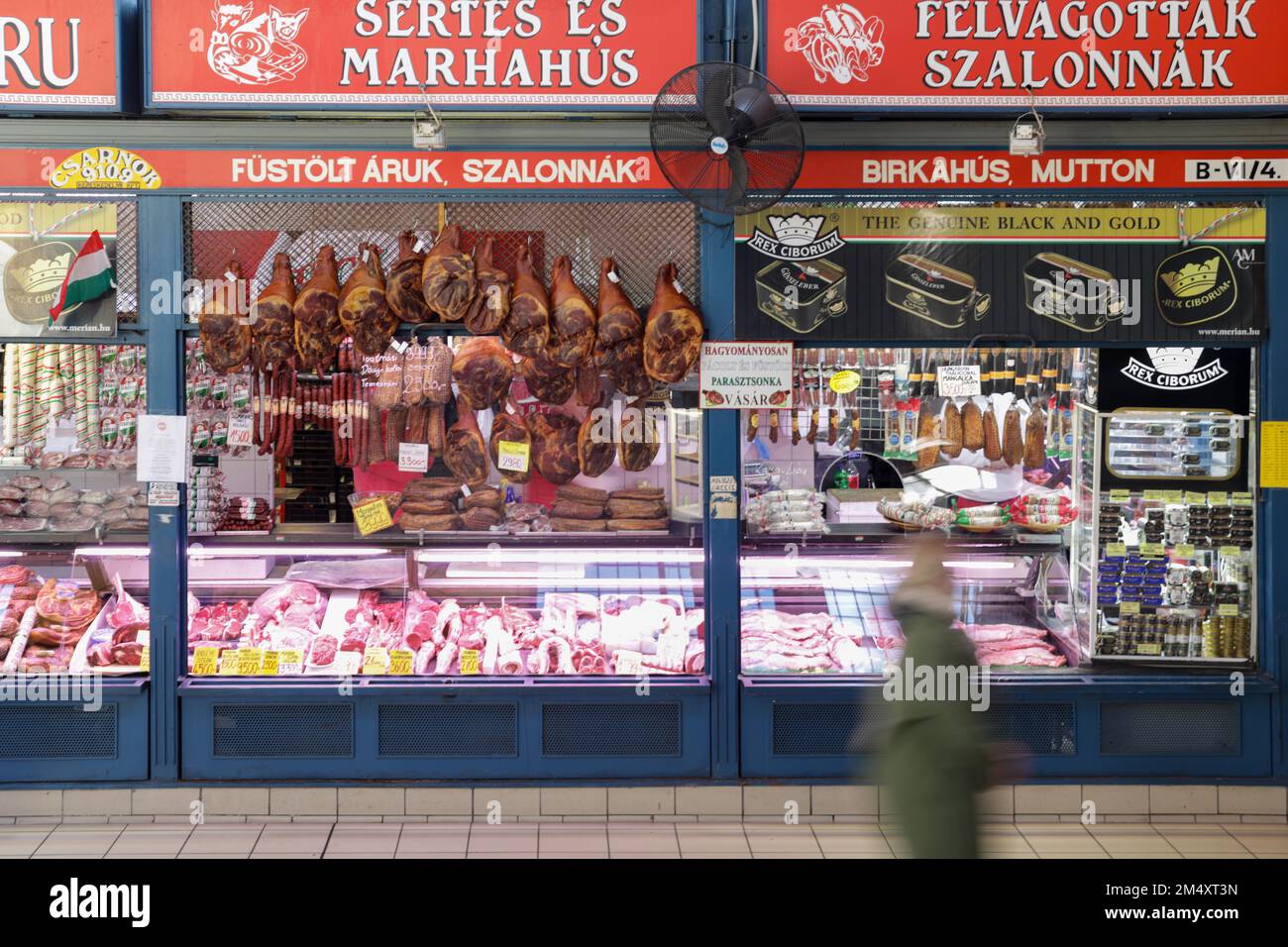 The butcher shop with various types of meat Stock Photo - Alamy