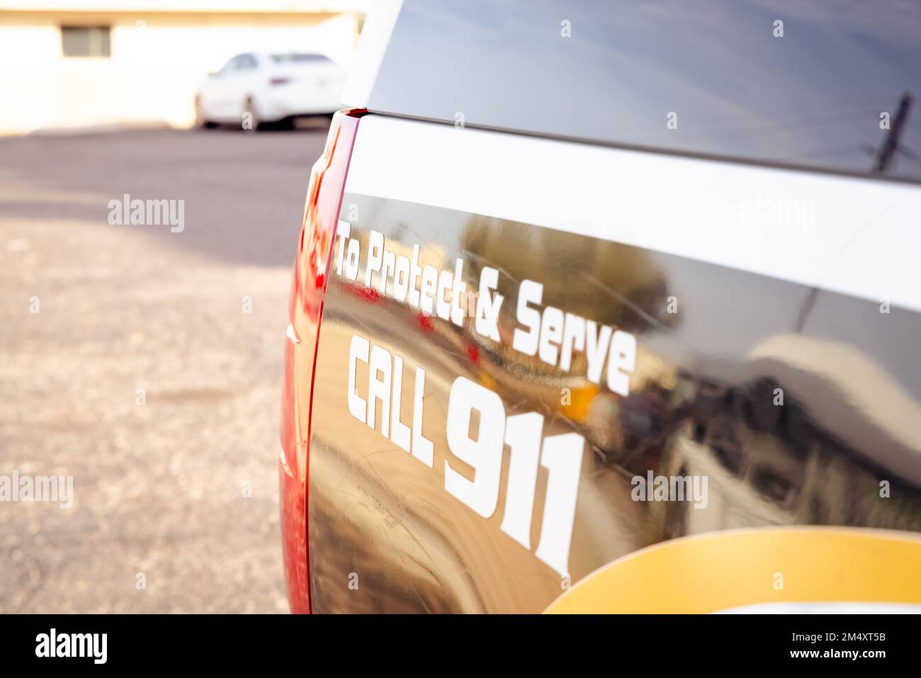 Protect serve police car hi-res stock photography and images - Alamy