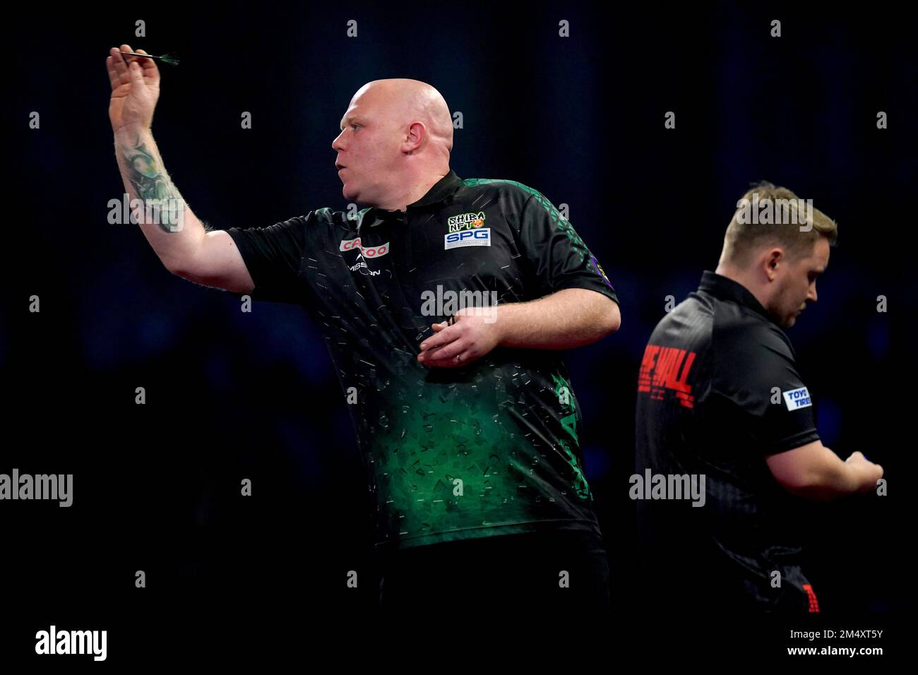 Martin Lukeman during his match against Martin Schindler during day ...