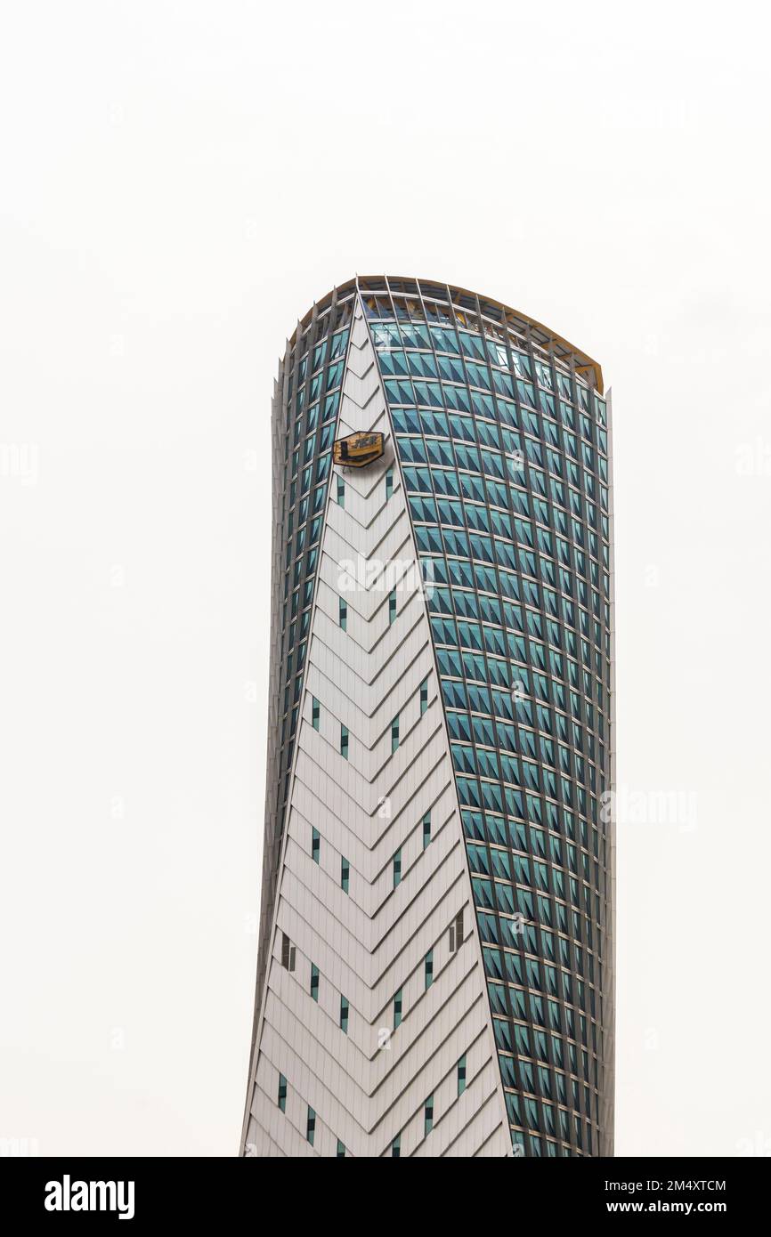 Beautiful impressive blue skyscraper in Kuala Lumpur Malaysia ...