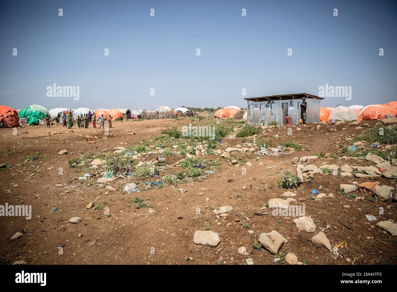 Mogadishu, Somalia. 19th Dec, 2022. Mounds of dirt and stones mark 14 ...