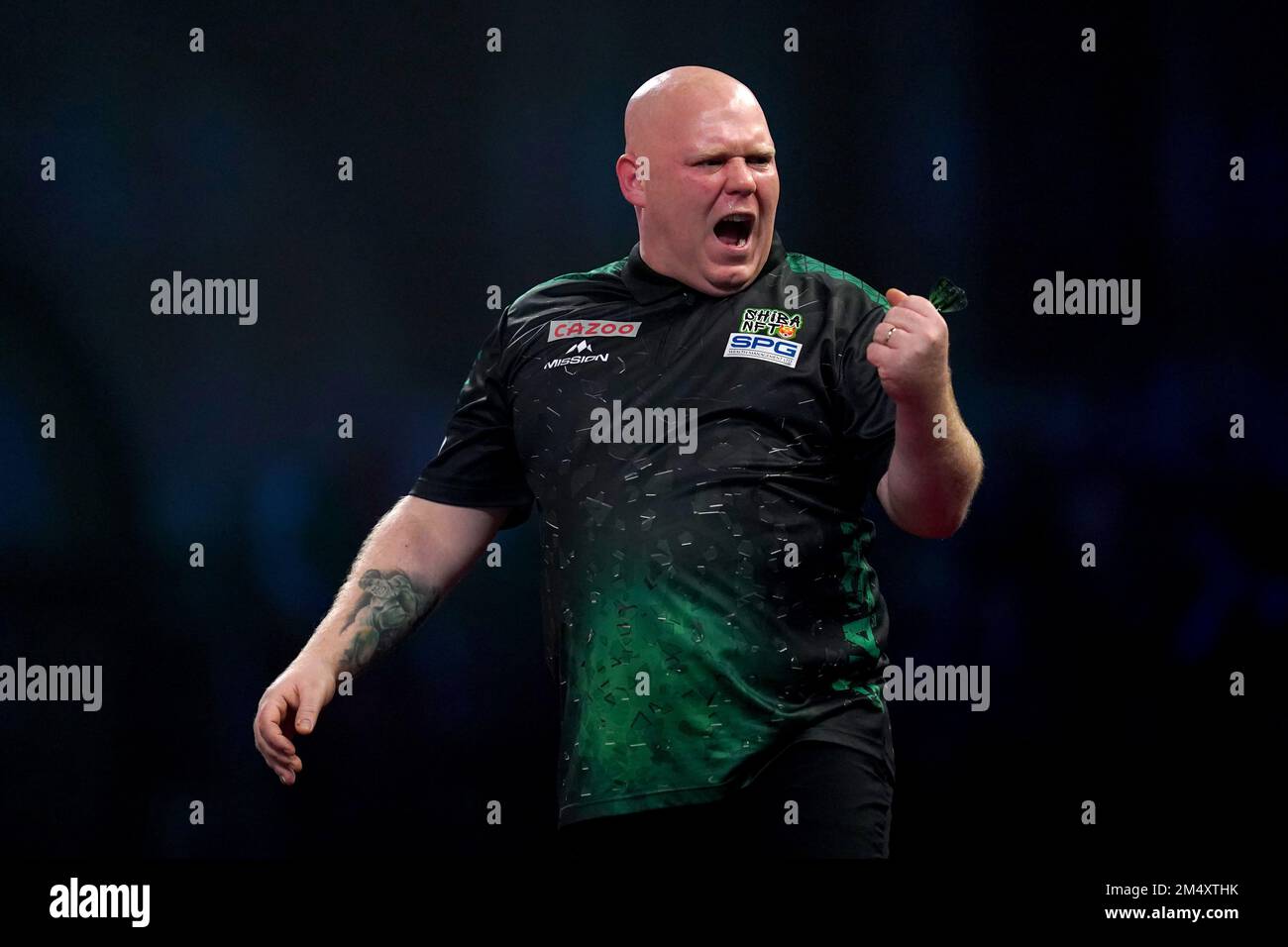 Martin Lukeman celebrates during his match against Martin Schindler ...