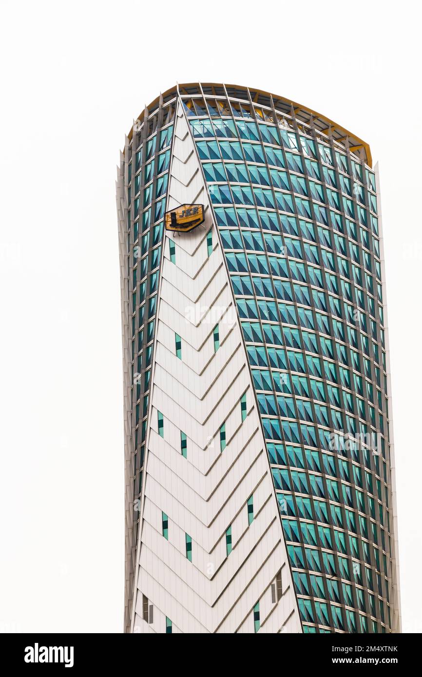 Beautiful impressive blue skyscraper in Kuala Lumpur Malaysia ...