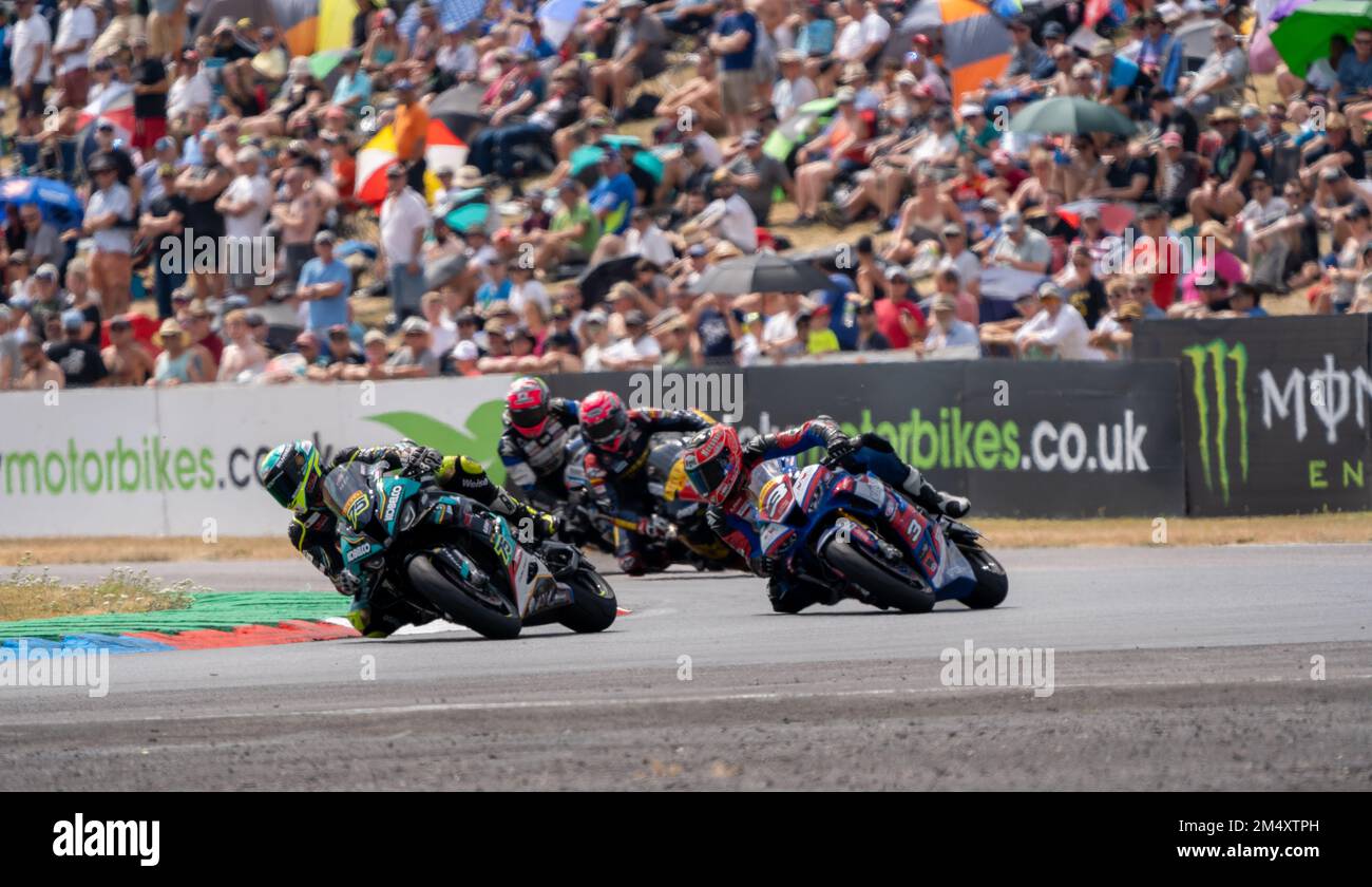British Super Bikes Thruxton Race Circuit Sunday Race Day Stock Photo ...