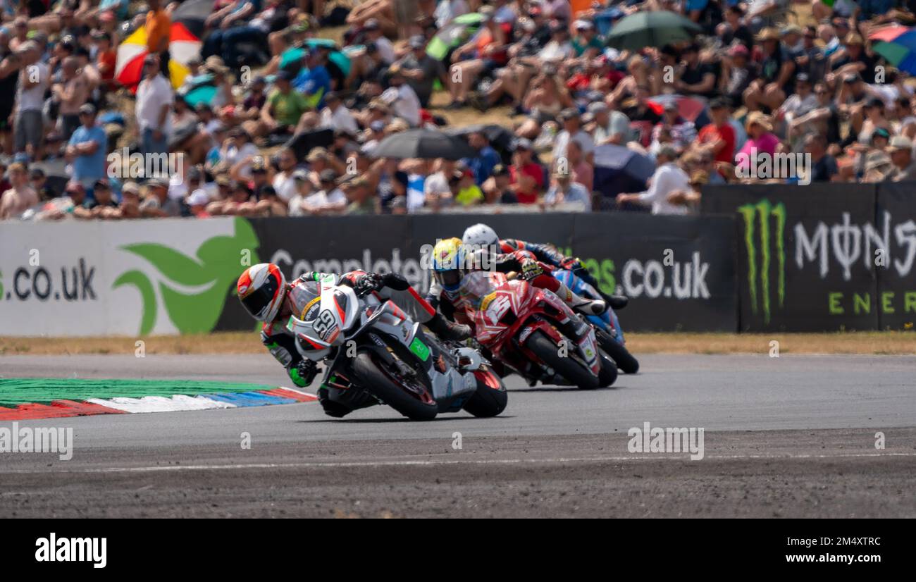 British Super Bikes Thruxton Race Circuit Sunday Race Day Stock Photo ...