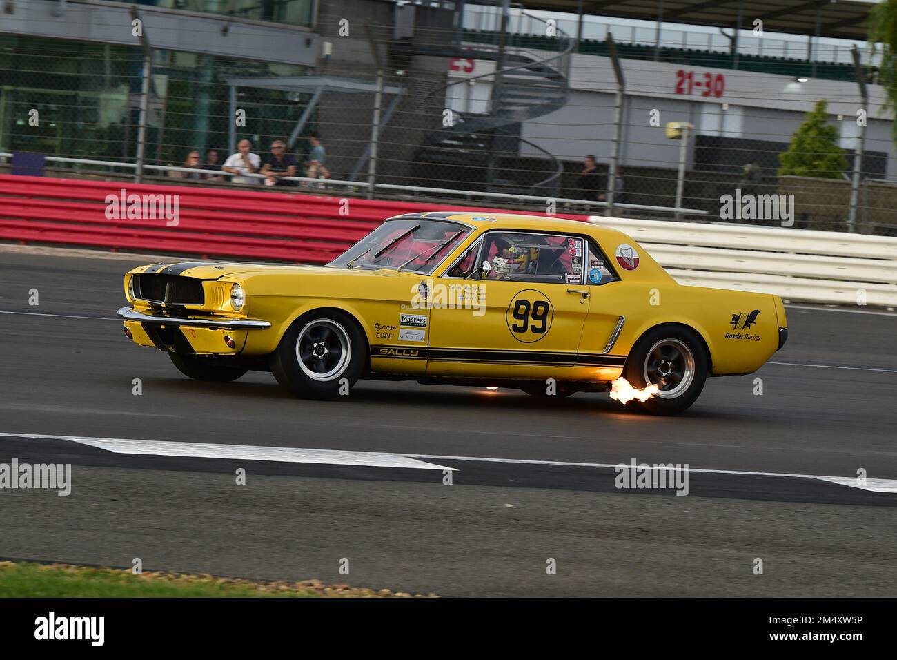 Flaming exhuasts, Andy Priaulx, Alex Taylor, Ford Mustang, Adrian Flux ...