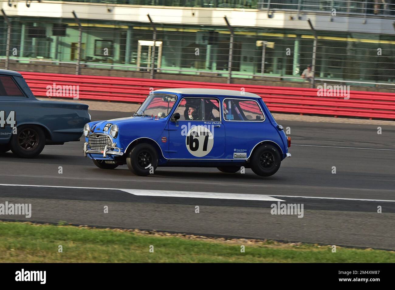 On three wheels around Brooklands, Michael Cullen, Austin Mini Cooper S ...