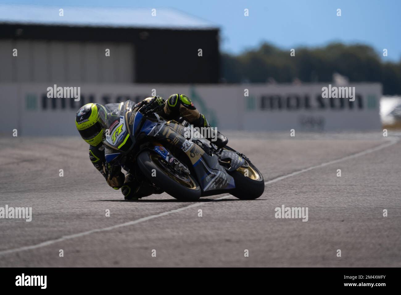 British Super Bikes Thruxton Race Circuit Sunday Race Day Stock Photo ...