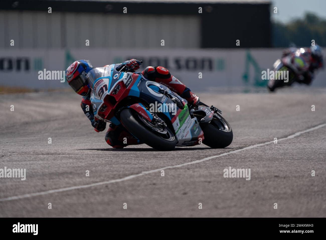British Super Bikes Thruxton Race Circuit Sunday Race Day Stock Photo ...