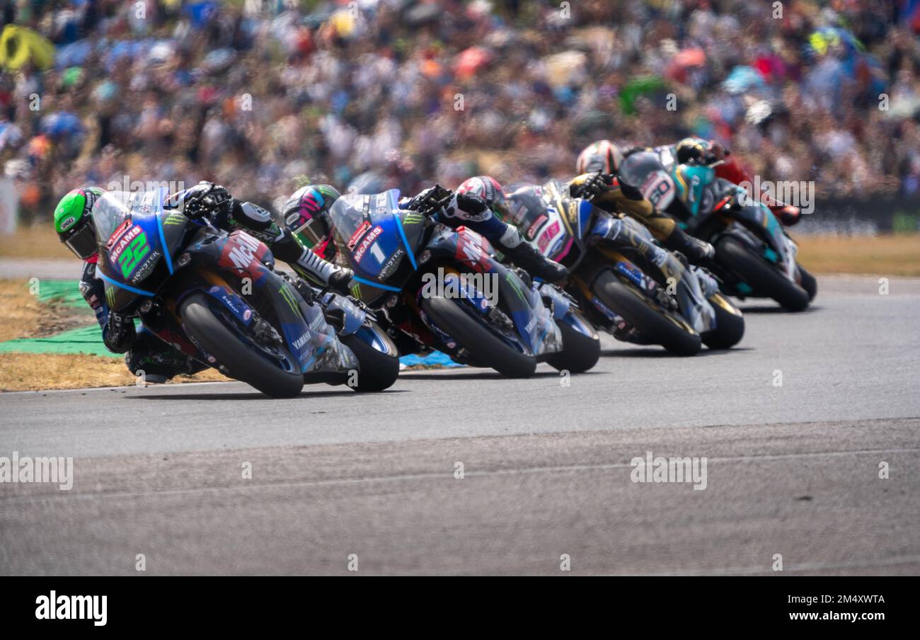 British Super Bikes Thruxton Race Circuit Sunday Race Day Stock Photo ...