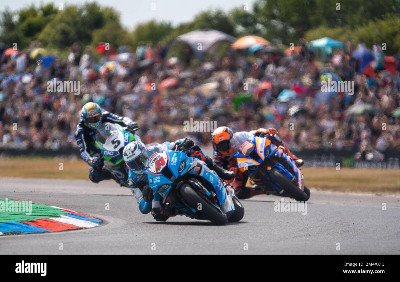 British Super Bikes Thruxton Race Circuit Sunday Race Day Stock Photo ...
