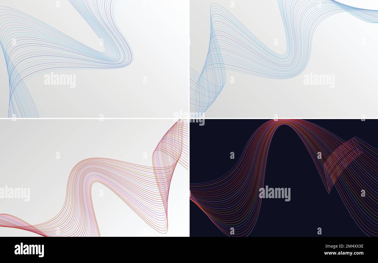 Use these vector line backgrounds to make your design stand out Stock ...