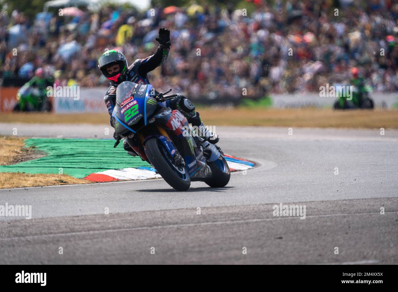 British Super Bikes Thruxton Race Circuit Sunday Race Day Stock Photo ...