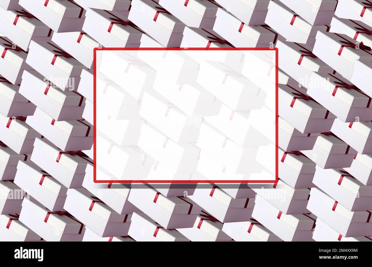 background of white packets with white card as copy space, creative ...