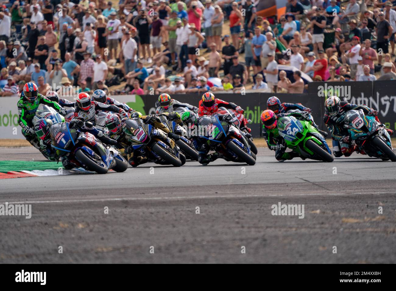 British Super Bikes Thruxton Race Circuit Sunday Race Day Stock Photo ...