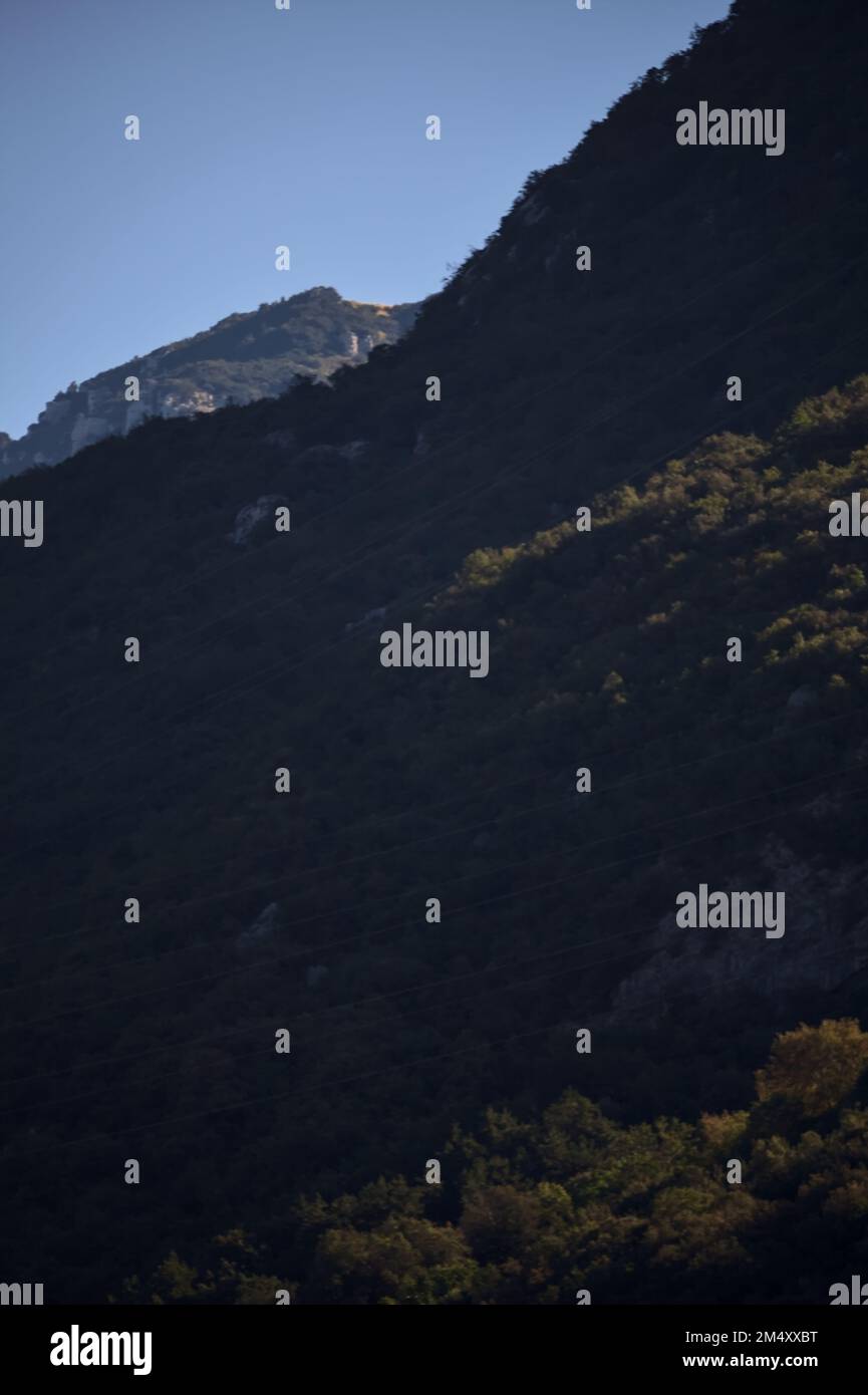 Mountain ridge on a cloudy day before a rainfall Stock Photo - Alamy