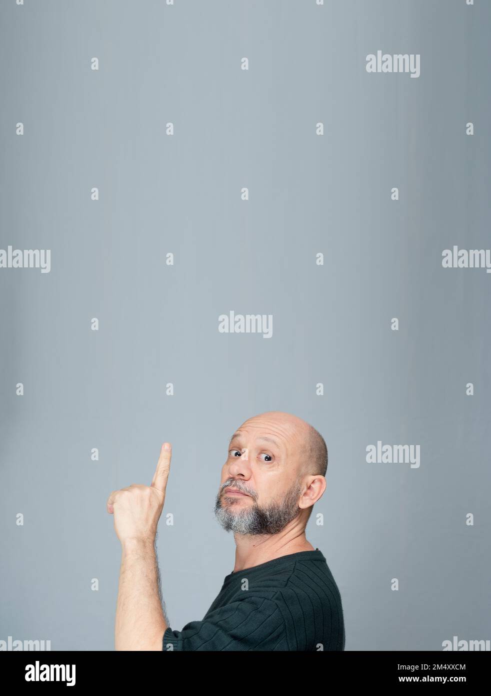 Businessman man raised index finger hi-res stock photography and images ...