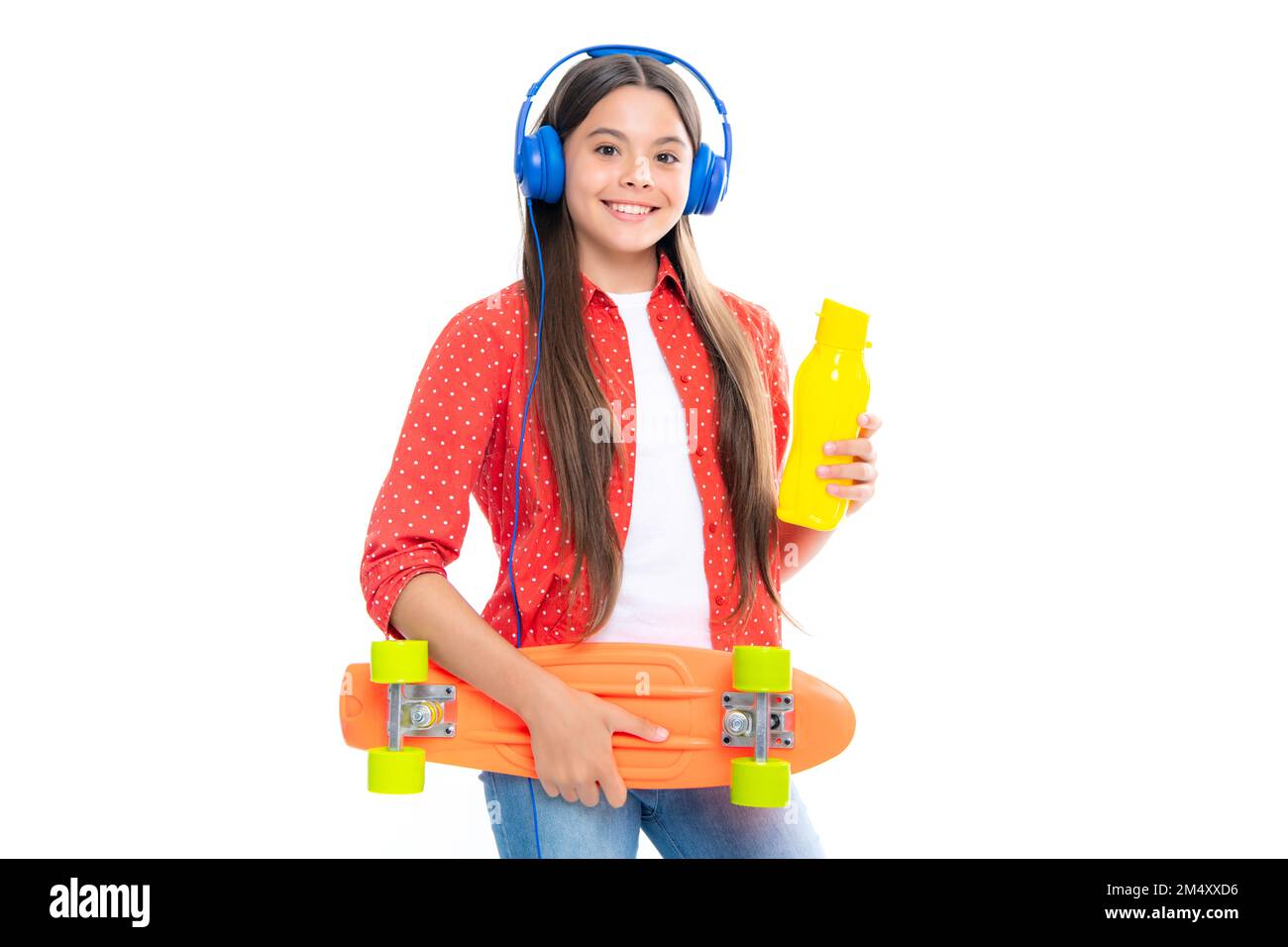 Studio shot of trendy teenage fashion model in casual look. Teenager ...