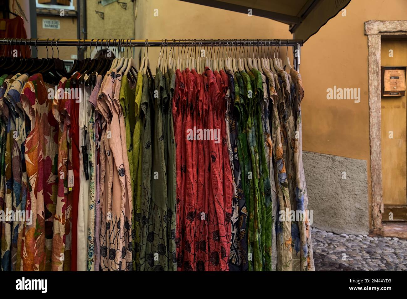Clothes on display outside a shop Stock Photo - Alamy