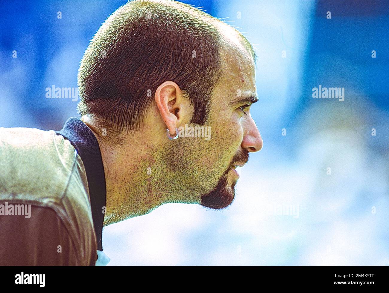 Andre Agassi (USA) competing at the 1995 US Open Tennis Stock Photo - Alamy