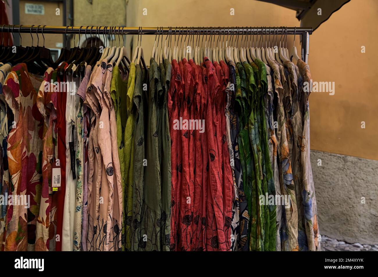 Clothes on display outside a shop Stock Photo - Alamy