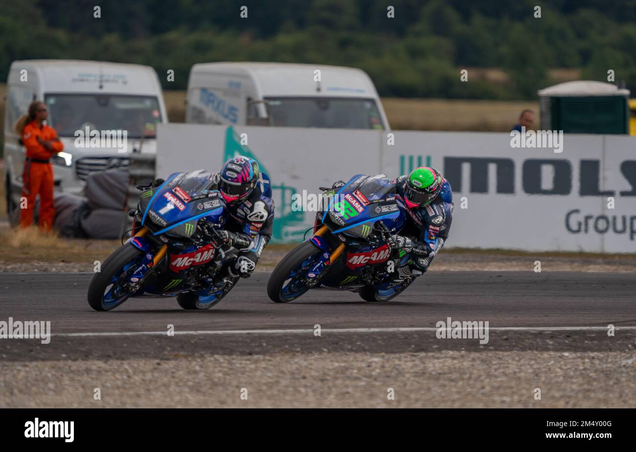 British Super Bikes Thruxton Race Circuit Sunday Race Day Stock Photo ...