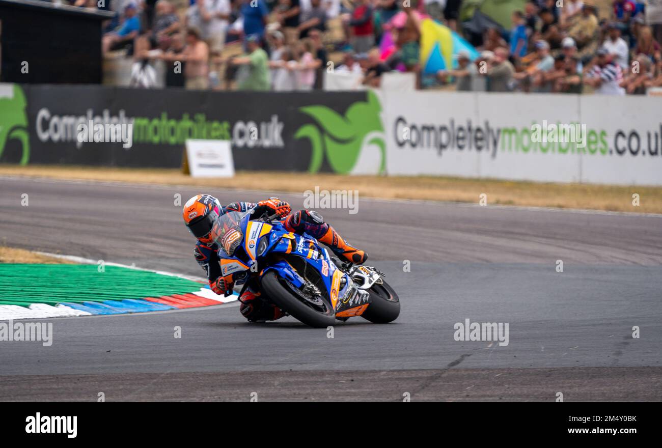 British Super Bikes Thruxton Race Circuit Sunday Race Day Stock Photo ...