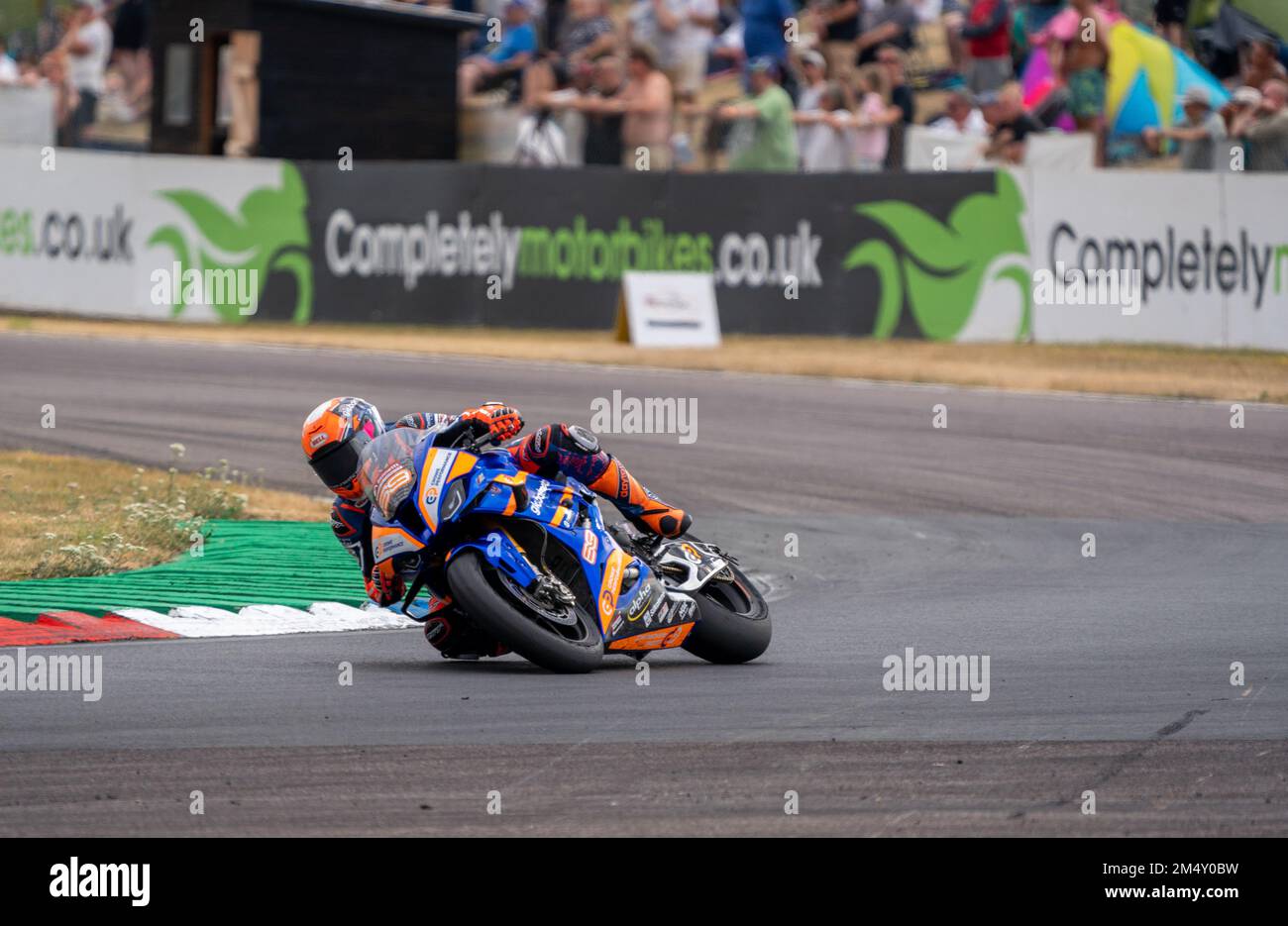 British Super Bikes Thruxton Race Circuit Sunday Race Day Stock Photo ...
