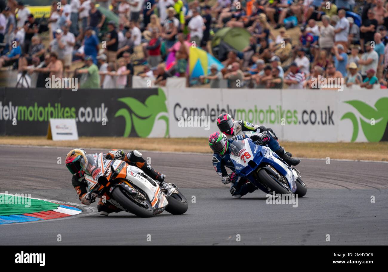 British Super Bikes Thruxton Race Circuit Sunday Race Day Stock Photo ...