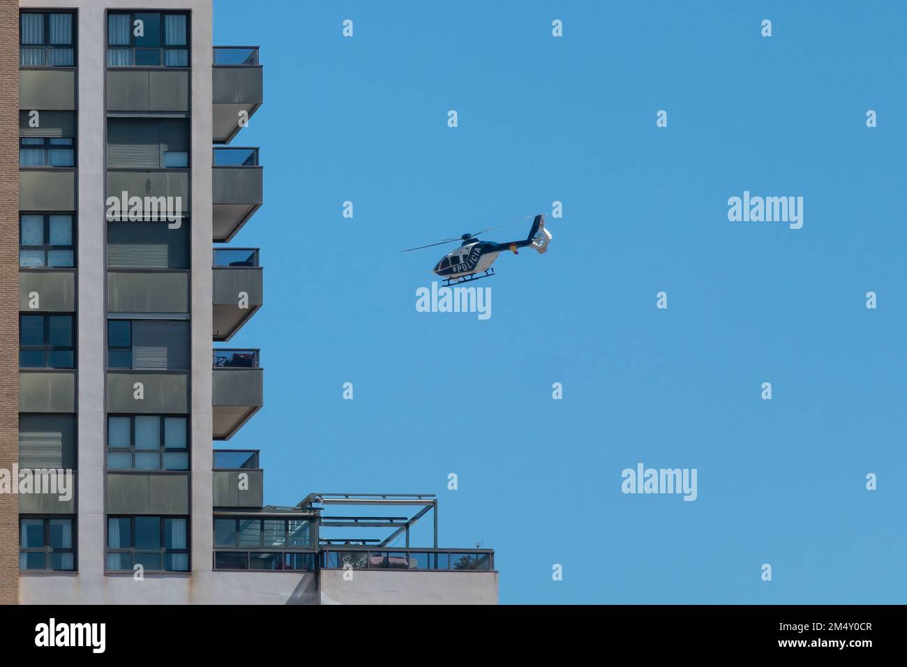 Valencia, Spain - April 4, 2020: A National Police helicopter model ...