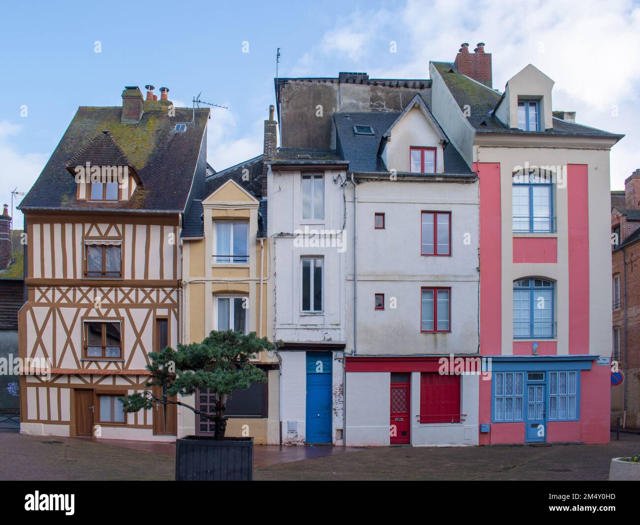 Typical Norman houses in Dieppe (Normandy, France Stock Photo - Alamy