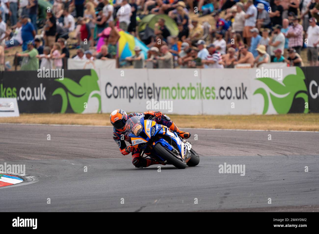British Super Bikes Thruxton Race Circuit Sunday Race Day Stock Photo ...