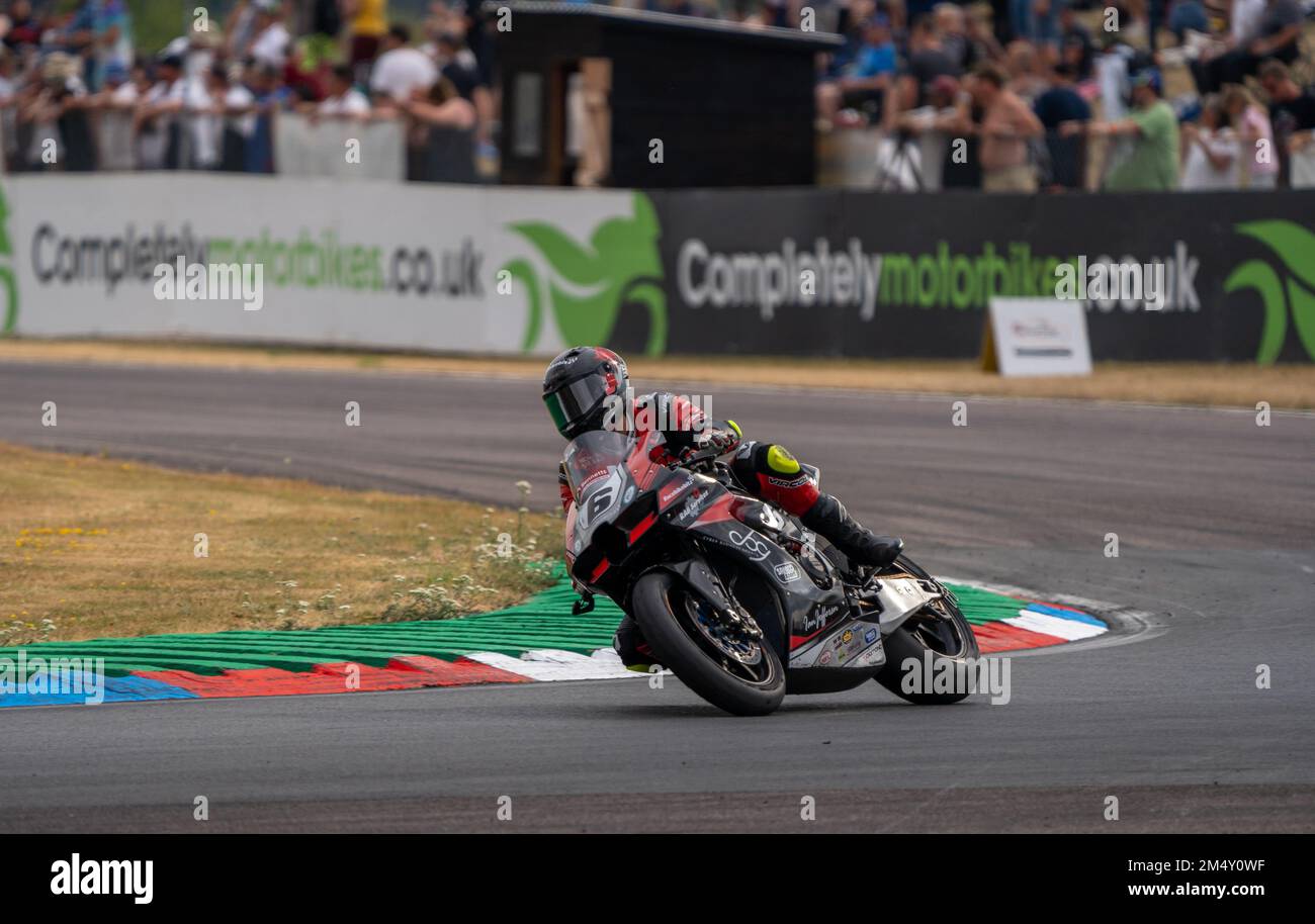 British Super Bikes Thruxton Race Circuit Sunday Race Day Stock Photo ...