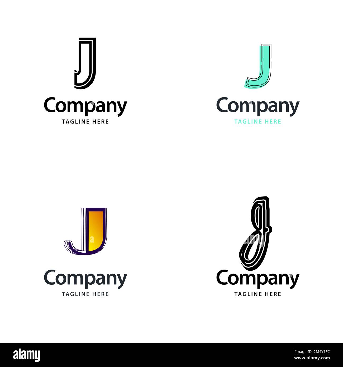 J minimalistic logo hi-res stock photography and images - Alamy