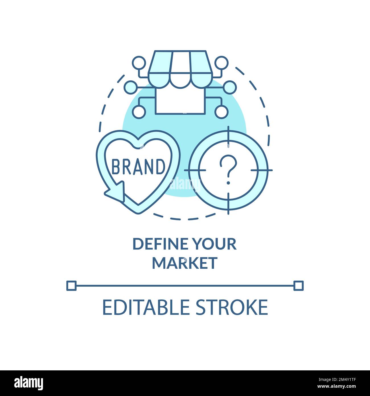 Define your market blue concept icon Stock Vector Image & Art - Alamy